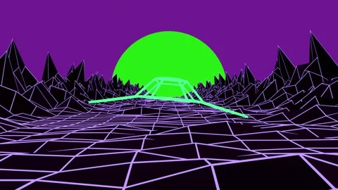 Seamless loop retro 1980s animation with... | Stock Video | Pond5