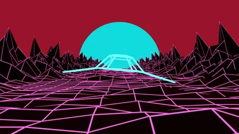 Seamless loop retro 1980s animation with... | Stock Video | Pond5