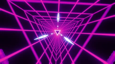Seamless loop retro 1980s animation tria... | Stock Video | Pond5