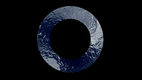 Seamless loop rotating ring with rippled... | Stock Video | Pond5