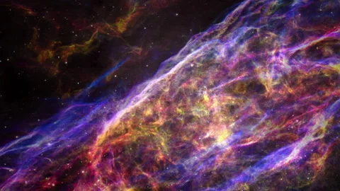 Seamless loop space flight flying into t... | Stock Video | Pond5