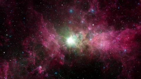 Seamless loop space flight into star fie... | Stock Video | Pond5