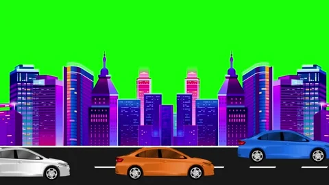 Seamless loop Traffic animation in a cit... | Stock Video | Pond5