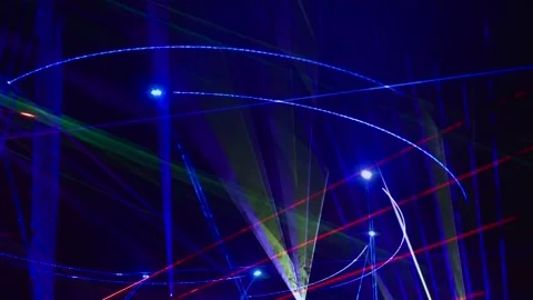 seamless loop video . Abstract neon li... | Stock Video | Pond5