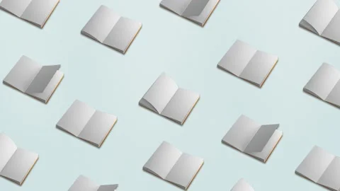 Seamless loop video. Book page flipping ... | Stock Video | Pond5