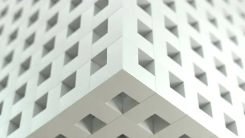 Seamless loop white mesh box resizing en... | Stock Video | Pond5