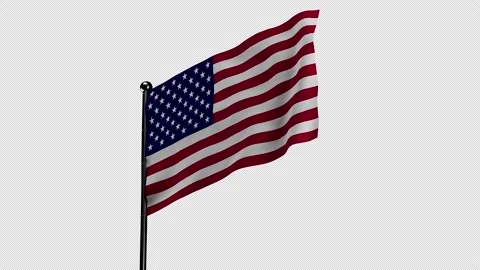 Seamless looping American Flag waving in... | Stock Video | Pond5