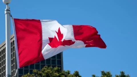 Seamless looping animated flag of Canada... | Stock Video | Pond5