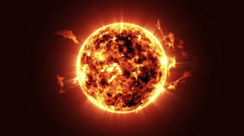 Seamless Looping Animation of a Big Sun ... | Stock Video | Pond5