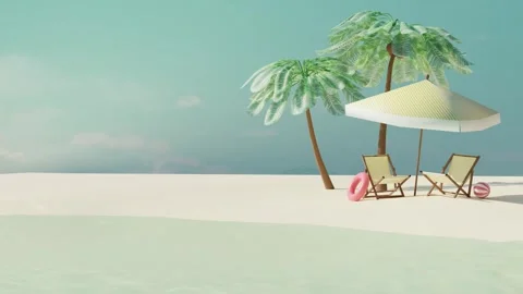 Tropical Beach Animation Stock Video Footage | Royalty Free Tropical ...