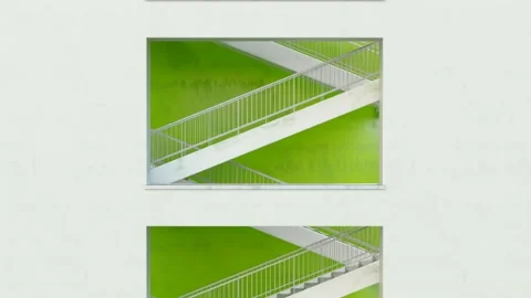 Seamless looping animation with staircas... | Stock Video | Pond5