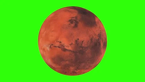 Seamless Looping Mars Planet Green Scree... | Stock Video | Pond5