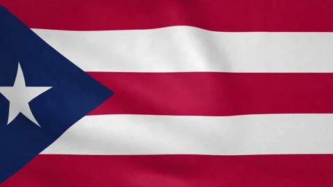 Seamless looping Puerto Rico flag, 50fps | Stock Video | Pond5