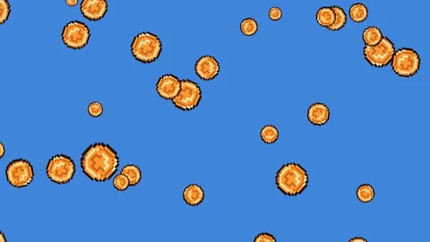 Seamless Pixel Art 8-Bit Coins Backgroun... | Stock Video | Pond5