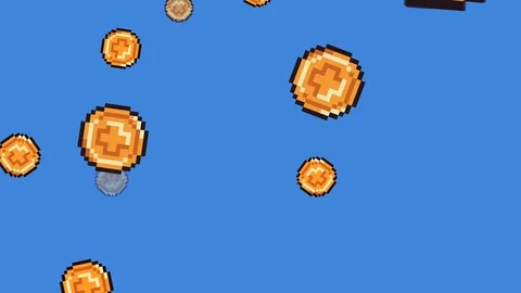 Seamless Pixel Art 8-Bit Coins Backgroun... | Stock Video | Pond5