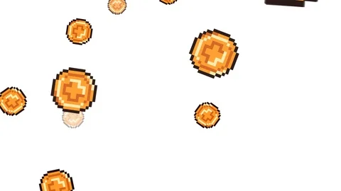 Seamless Pixel Art 8-Bit Coins Backgroun... | Stock Video | Pond5