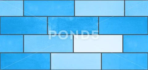 A seamless texture from blue ceramic bricks made in a wall ~ Premium ...
