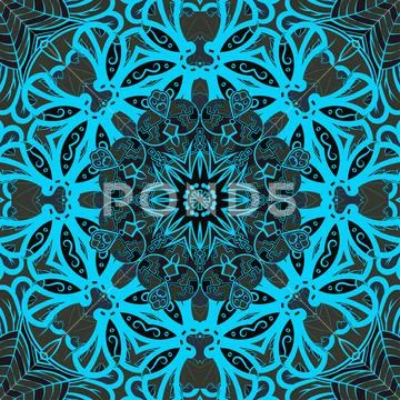 Seamless tile texture. Tracery mehndi design image. Dark toxic colors ...