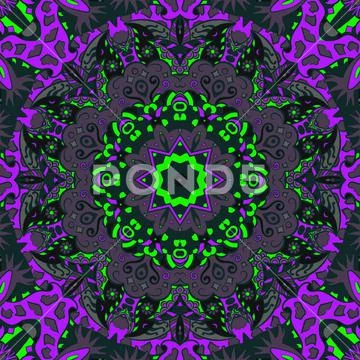 Seamless tile texture. Tracery mehndi design image. Dark toxic colors ...