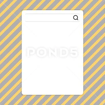 Search Bar with Magnifying Glass Icon on Blank Vertical White Screen ...