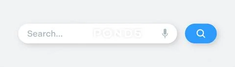 Search bar with round corners. Internet browser engine with search box ...