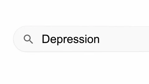 Search box typing DEPRESSION word. 4K Mo... | Stock Video | Pond5