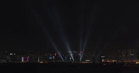 Searchlights Night Stock Video Footage | Royalty Free Searchlights ...