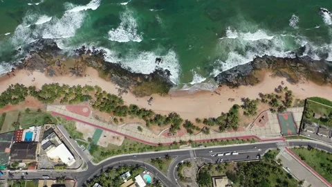 Seascape View Of Coastal Beach Scene - I... | Stock Video | Pond5