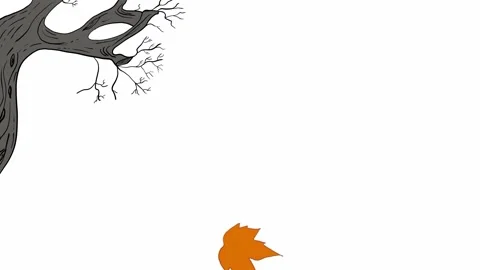 Season change in hand drawn animation cl... | Stock Video | Pond5