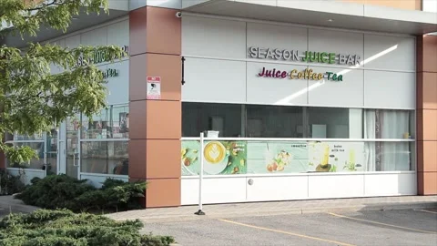 season juice bar juice coffee tea writin... | Stock Video | Pond5