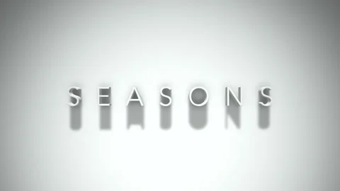 Seasons 3D title animation with shadows ... | Stock Video | Pond5