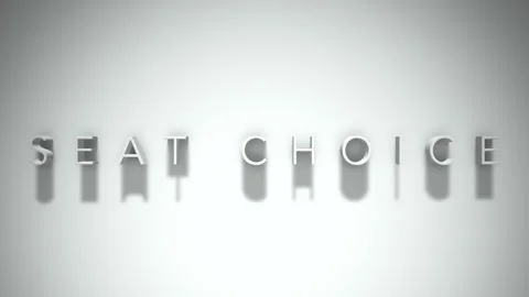 seat choice 3D title animation with shad... | Stock Video | Pond5