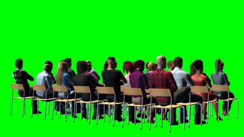 Seated Audience Back View Green Screen A... | Stock Video | Pond5