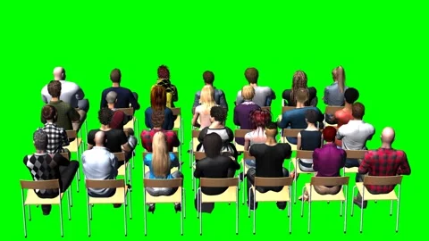 Seated Audience Back View Green Screen A... | Stock Video | Pond5