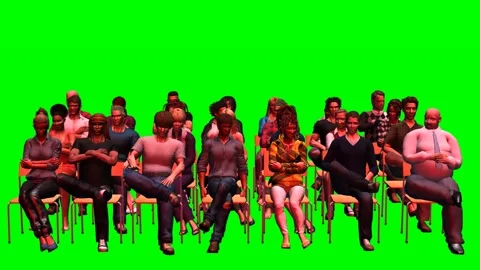 Seated Audience Front View Green Screen ... | Stock Video | Pond5