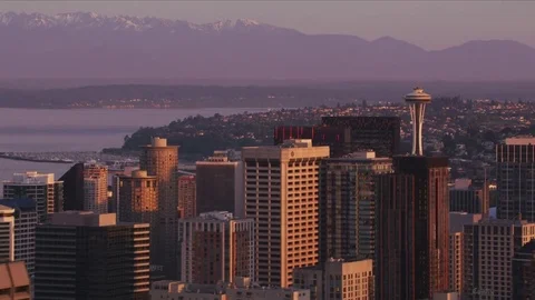 Seattle, Washington circa-2017, Aerial v... | Stock Video | Pond5