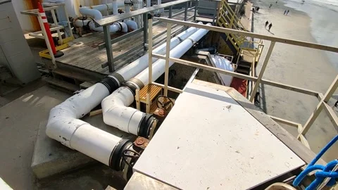 Seawater discharge station | Stock Video | Pond5