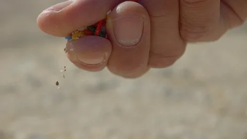 secondary microplastics in hands close u... | Stock Video | Pond5