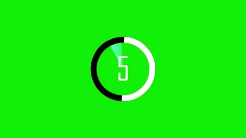 seconds countdown timer animation 4k gre... | Stock Video | Pond5