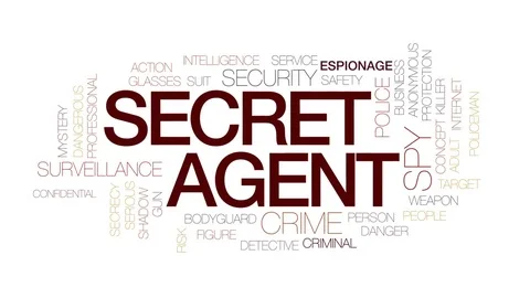 Secret agent animated word cloud, text d... | Stock Video | Pond5