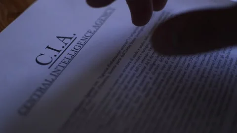 secret agent open a cia top secret docum... | Stock Video | Pond5