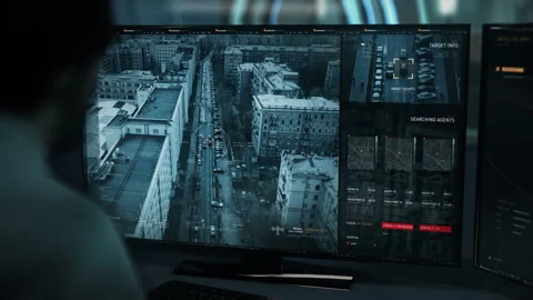 Secret Agent Using Spy Surveillance Scan... | Stock Video | Pond5