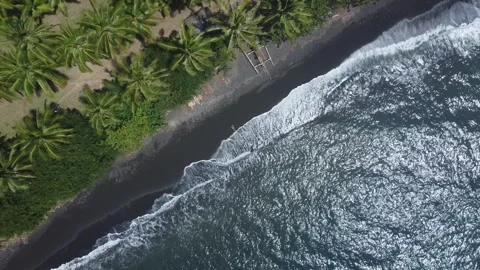 Secret Oasis: Aerial 4K Top Down Drone V... | Stock Video | Pond5