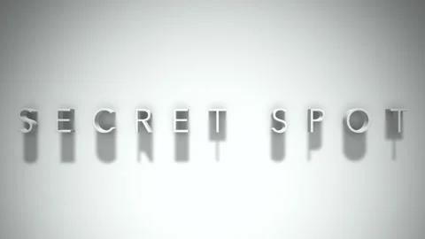 Secret Spot 3D title animation with shad... | Stock Video | Pond5