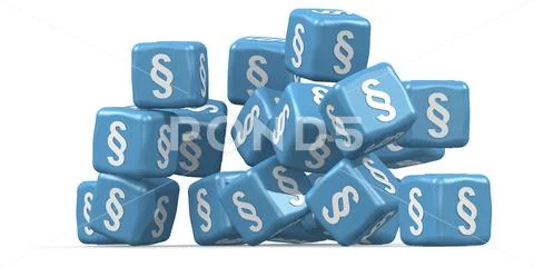 Section sign cubes isolated on white background ~ Clip Art #140948031