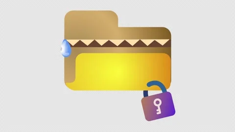 Secured data folder with leak logo in ca... | Stock Video | Pond5
