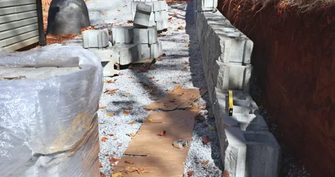 Brick Retaining Wall Stock Footage ~ Royalty Free Stock Videos | Pond5