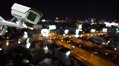 Security camera detects the movement of ... | Stock Video | Pond5