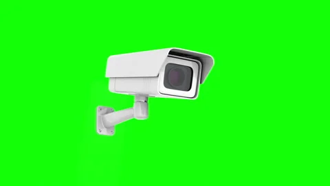 Security Camera rotates on a Green backg... | Stock Video | Pond5