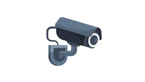 Security camera rotating on white and gr... | Stock Video | Pond5